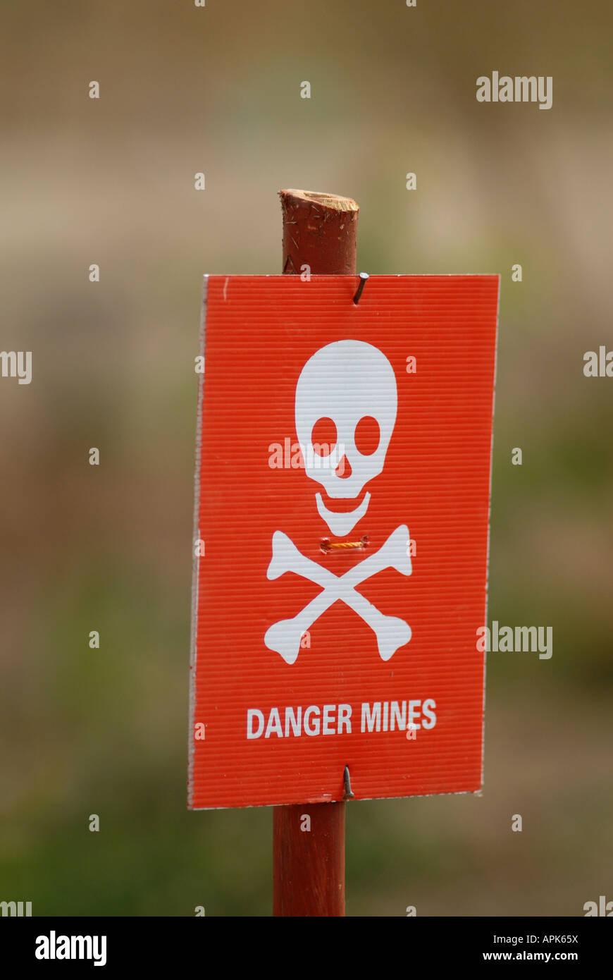 Danger minefield sign hi-res stock photography and images - Alamy