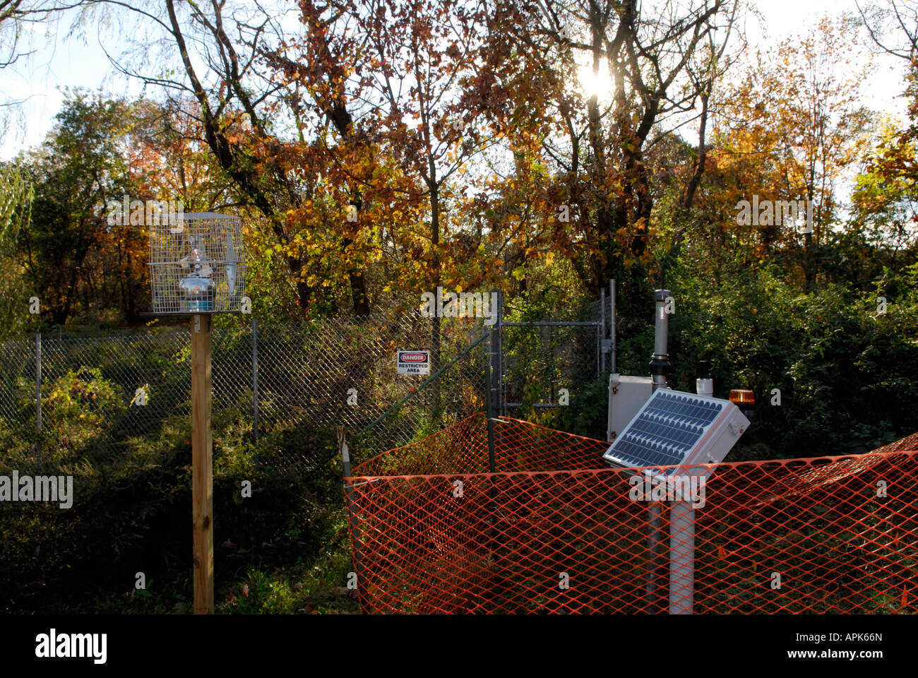Air quality and seismic environmental monitoring station at a ...