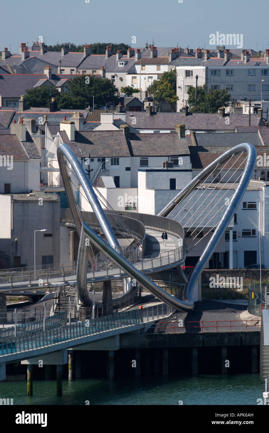 People Celtic Gateway Bridge Holyhead Stock Photo - Alamy