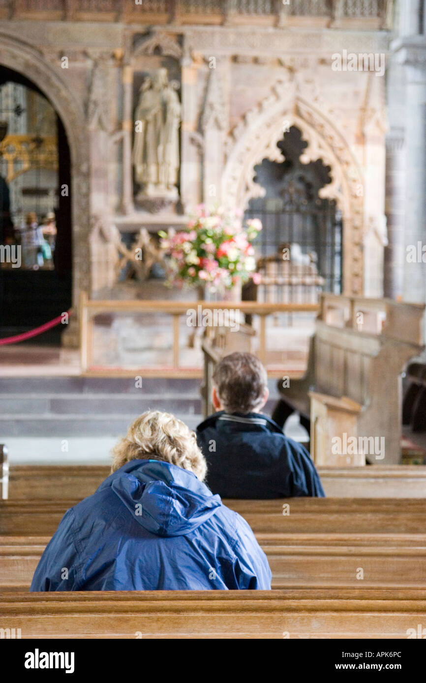Interior of St David s Cathedral in St David s Pembrokeshire Stock ...