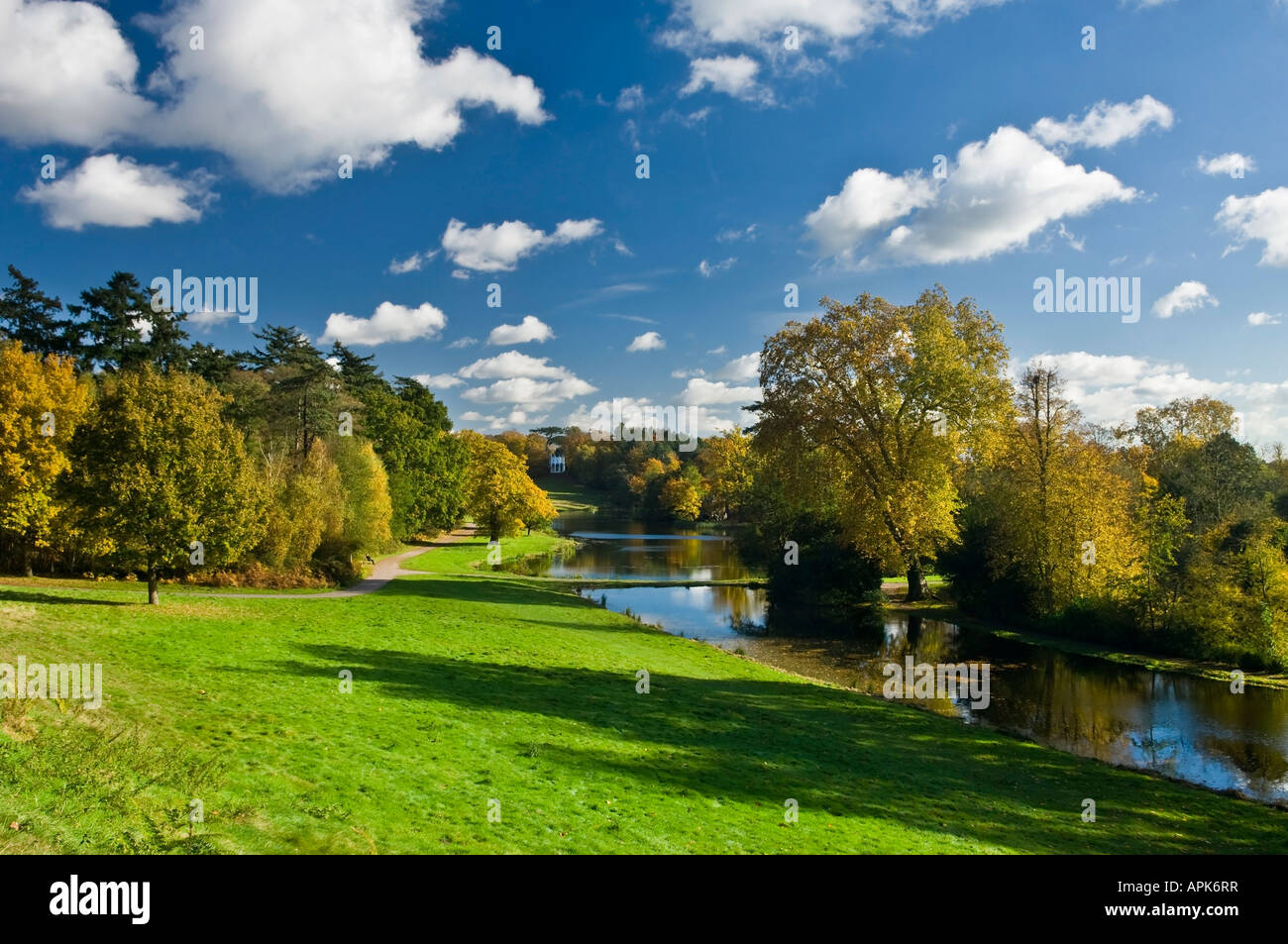 View of The Lake in Painshill Park Cobham Surrey England UK Stock Photo ...