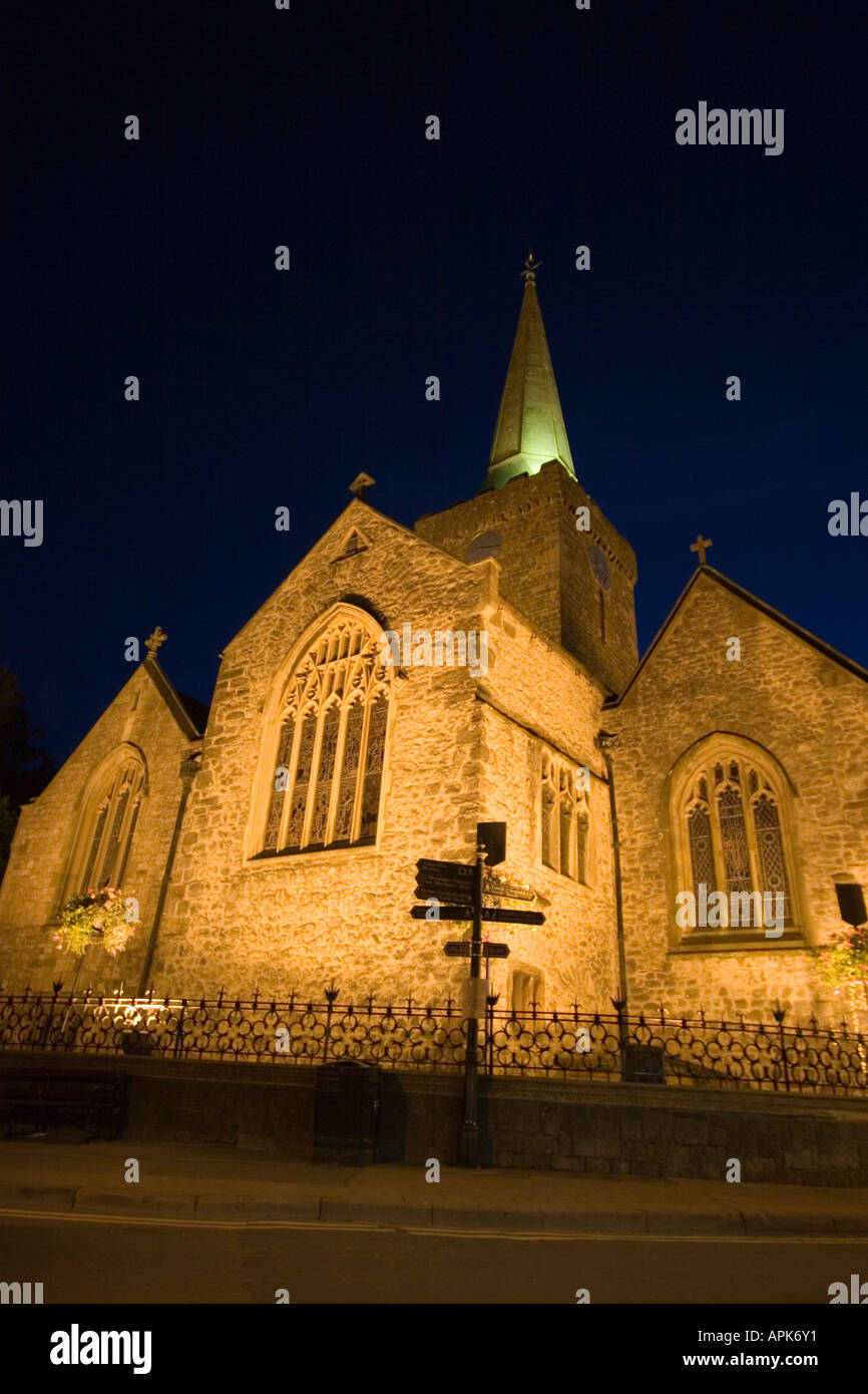 Tenby church at night Stock Photo - Alamy