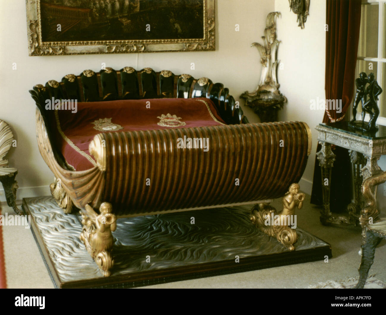 Antique cockle shell bed Stock Photo - Alamy