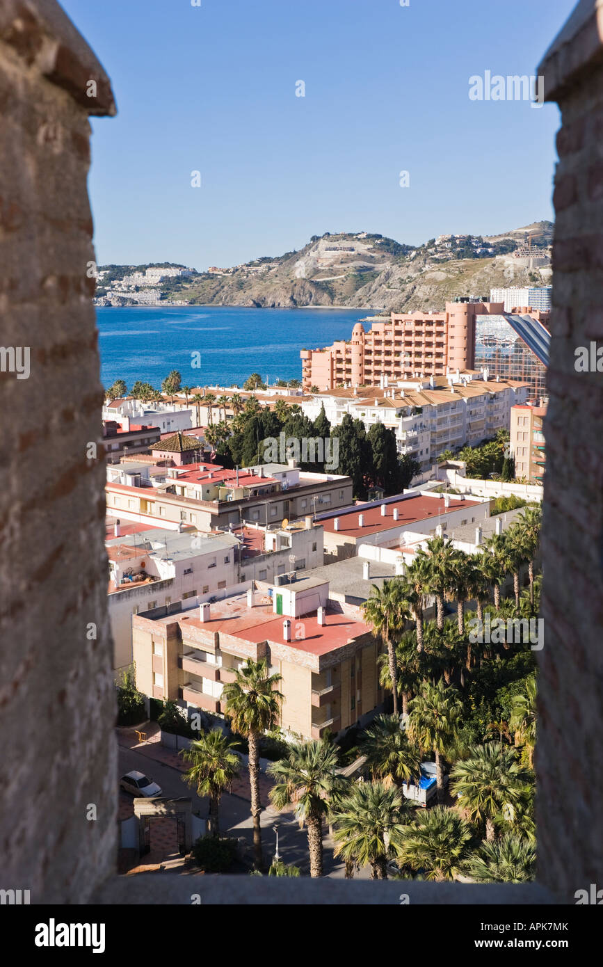 Almuñecar Costa Tropical Granada Province Spain High view from walls of ...