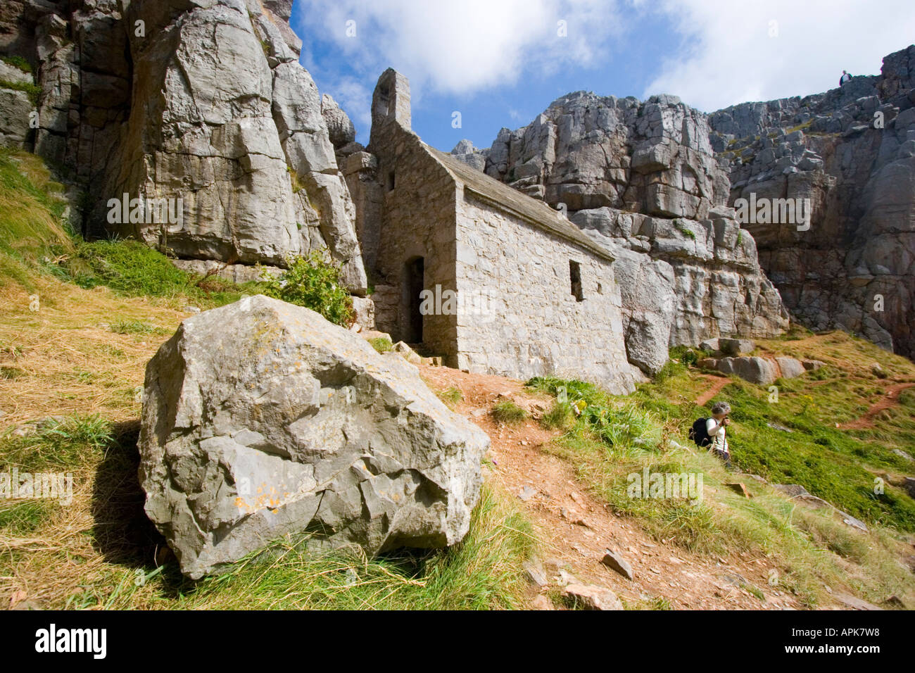 St Govan s Chapel an ancient church at St Govan s Head in Pembrokeshire ...