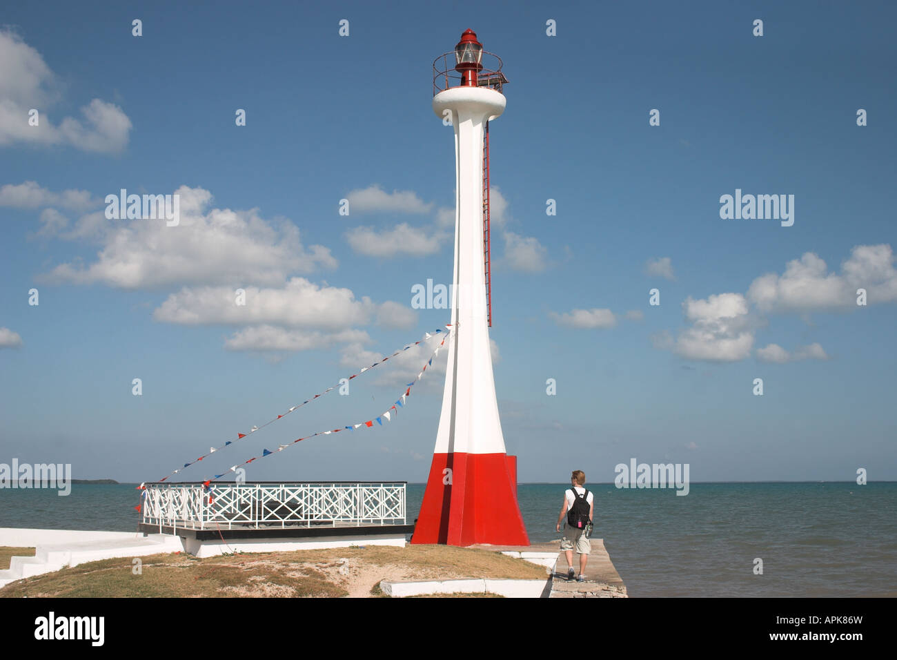 The Baron Bliss Lighthouse monument in Belize City Stock Photo - Alamy