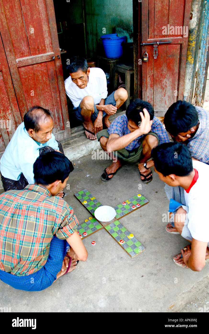Burmese Street Game Stock Photo - Alamy