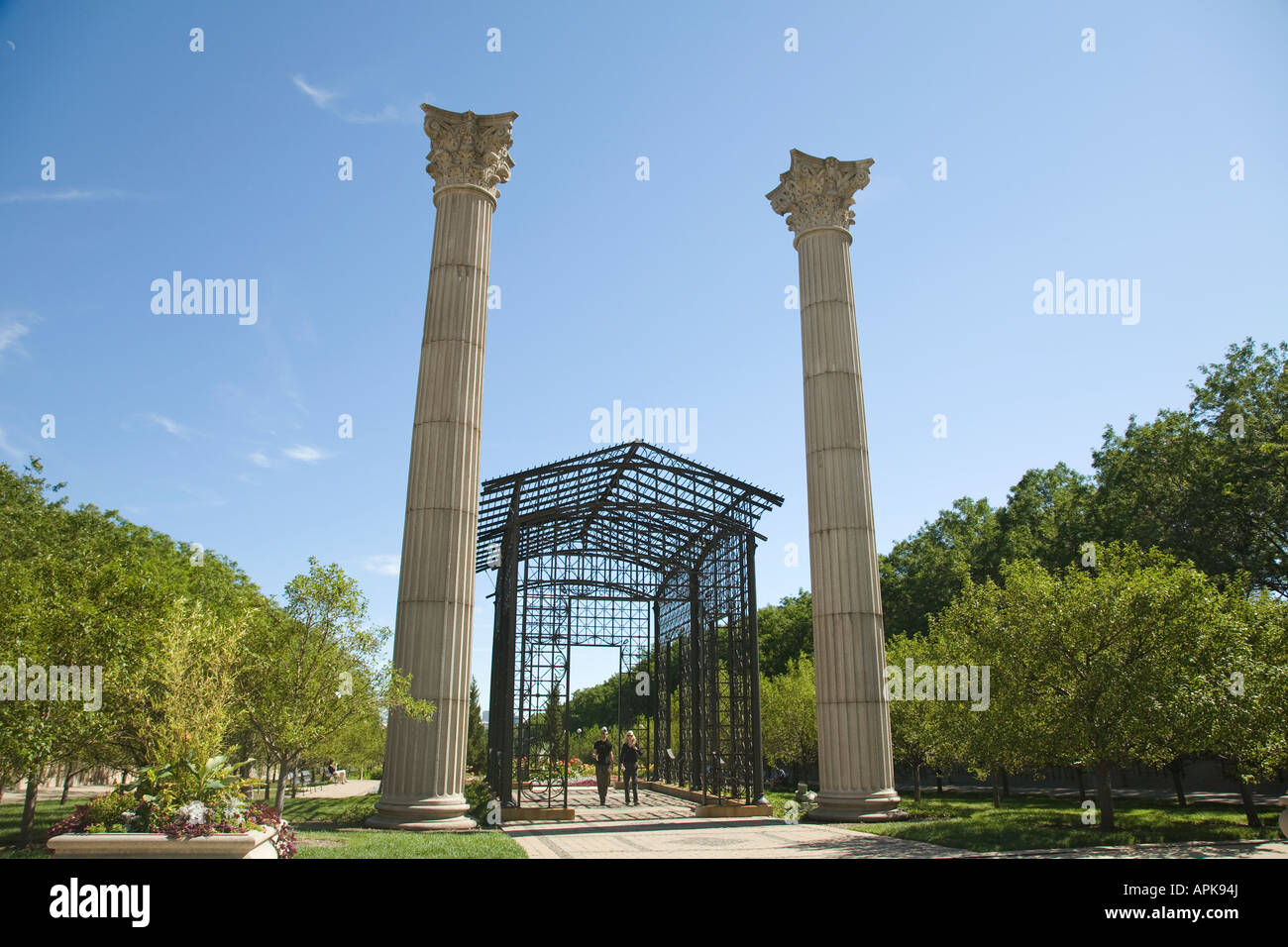 ILLINOIS Chicago Metal building with intricate design and two tall ...
