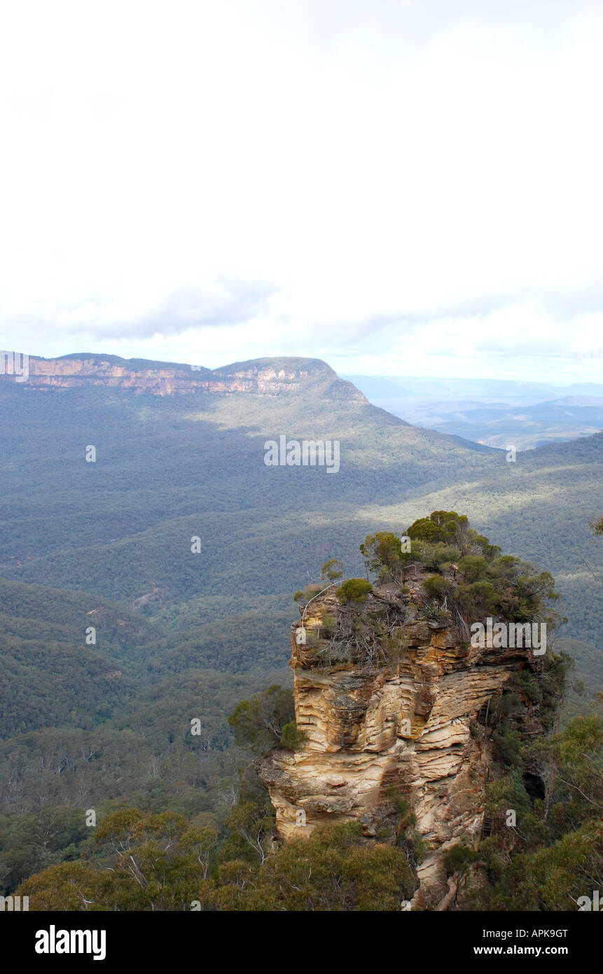 ROCK OUTCROP STICKING THROUGH FOREST IN THE BLUE MOUNTAINS NSW ...