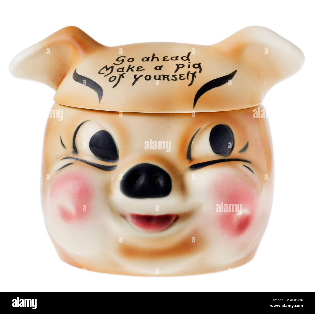 Antique pig cookie jar Stock Photo - Alamy