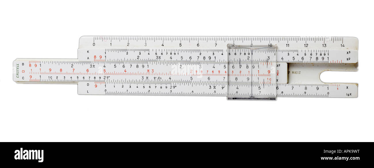 Antique slide rule still life Stock Photo - Alamy