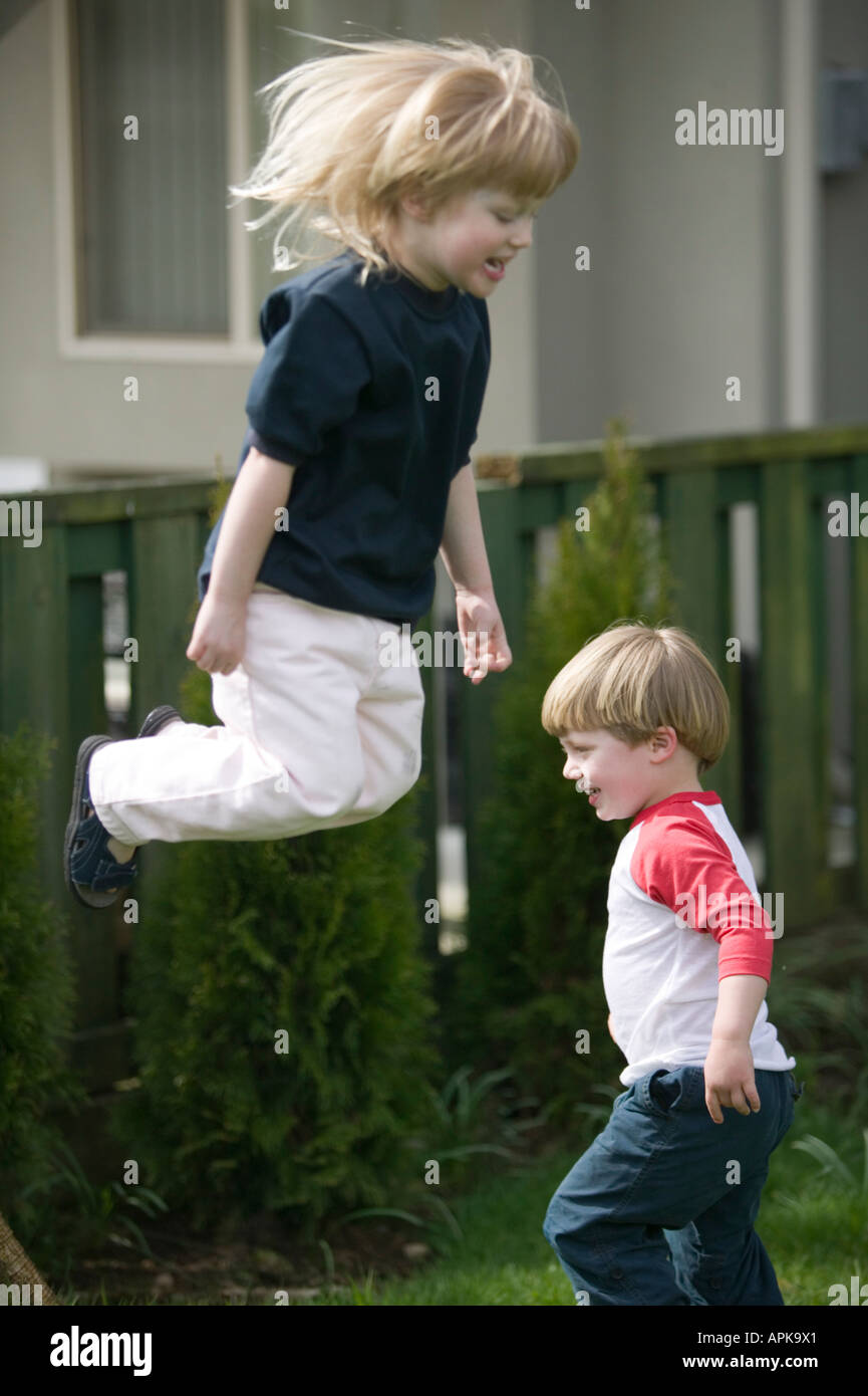 Young Kids Playing Stock Photo - Alamy