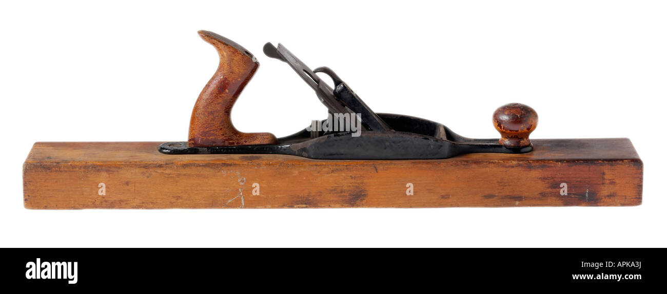 Antique Stanley fore plane Stock Photo - Alamy