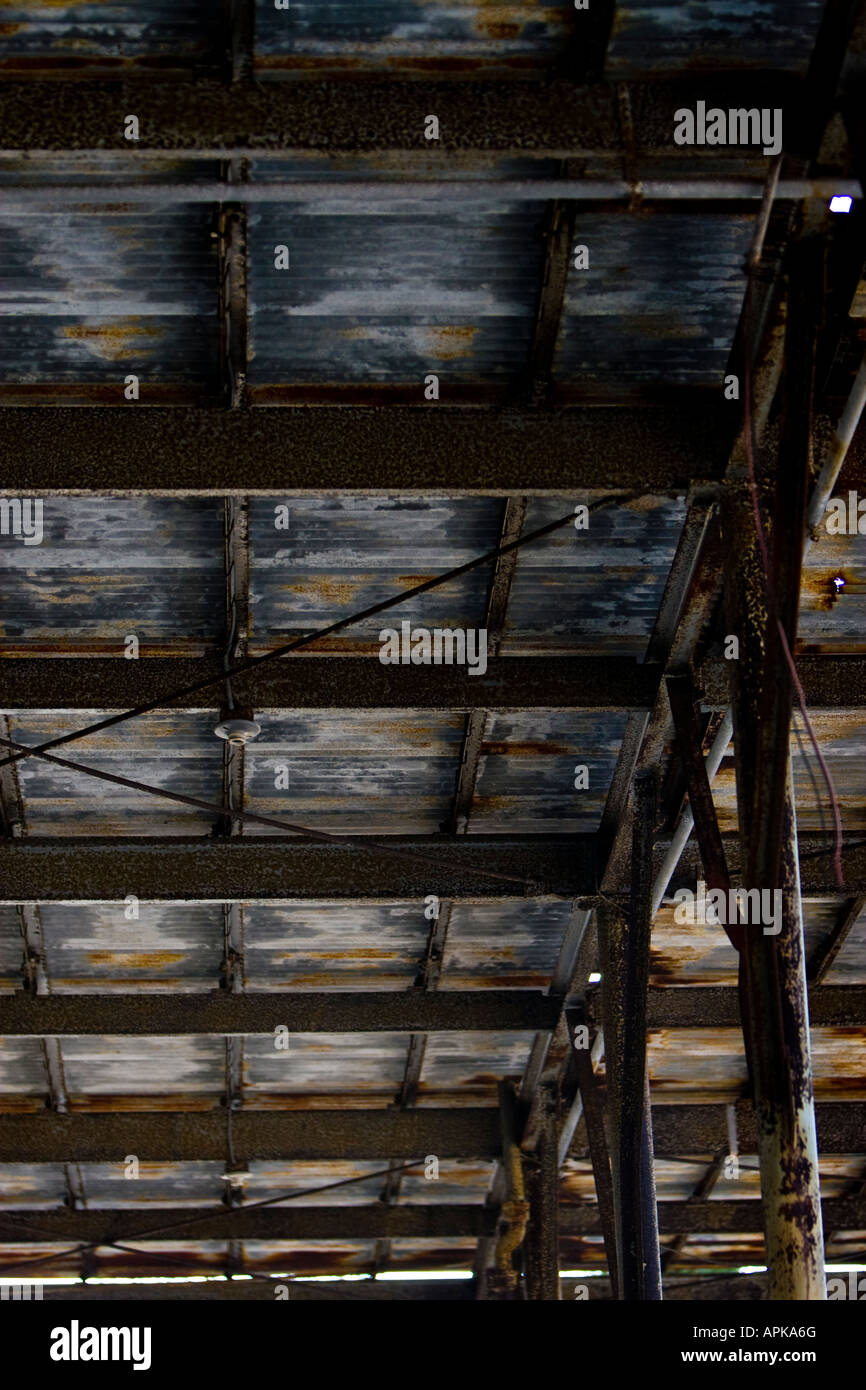 Corrugated Steel Roof from the Underside Stock Photo - Alamy