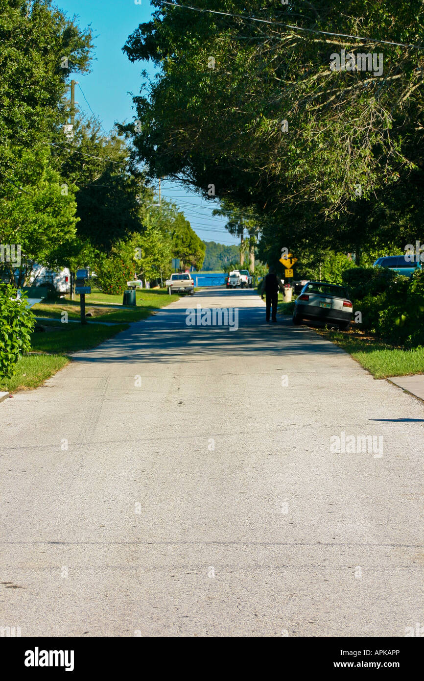 Looking Down a Road Stock Photo - Alamy