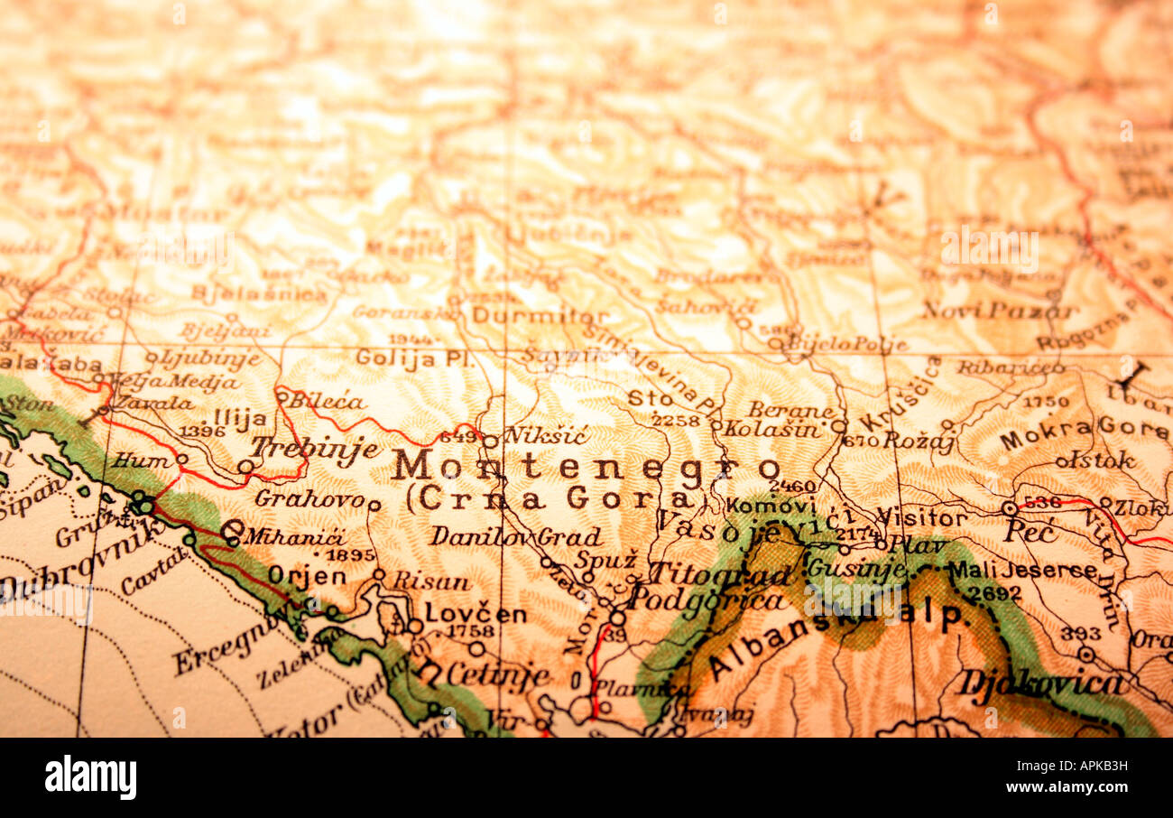Podgorica map hi-res stock photography and images - Alamy