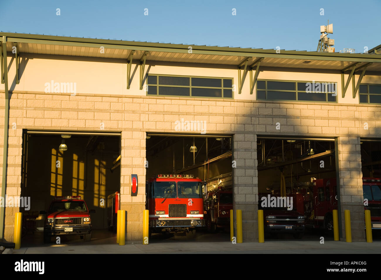 Parked fire truck hi-res stock photography and images - Alamy