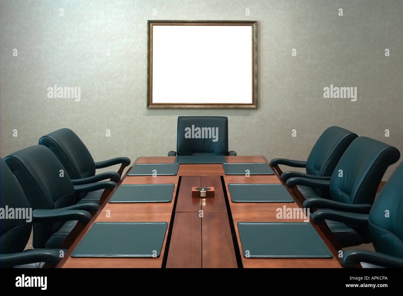 Conference Table In Executive Board Room, New York USA Stock Photo - Alamy