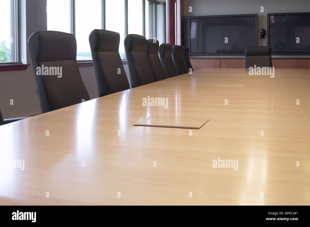 Conference Table In Executive Board Room, New York USA Stock Photo - Alamy