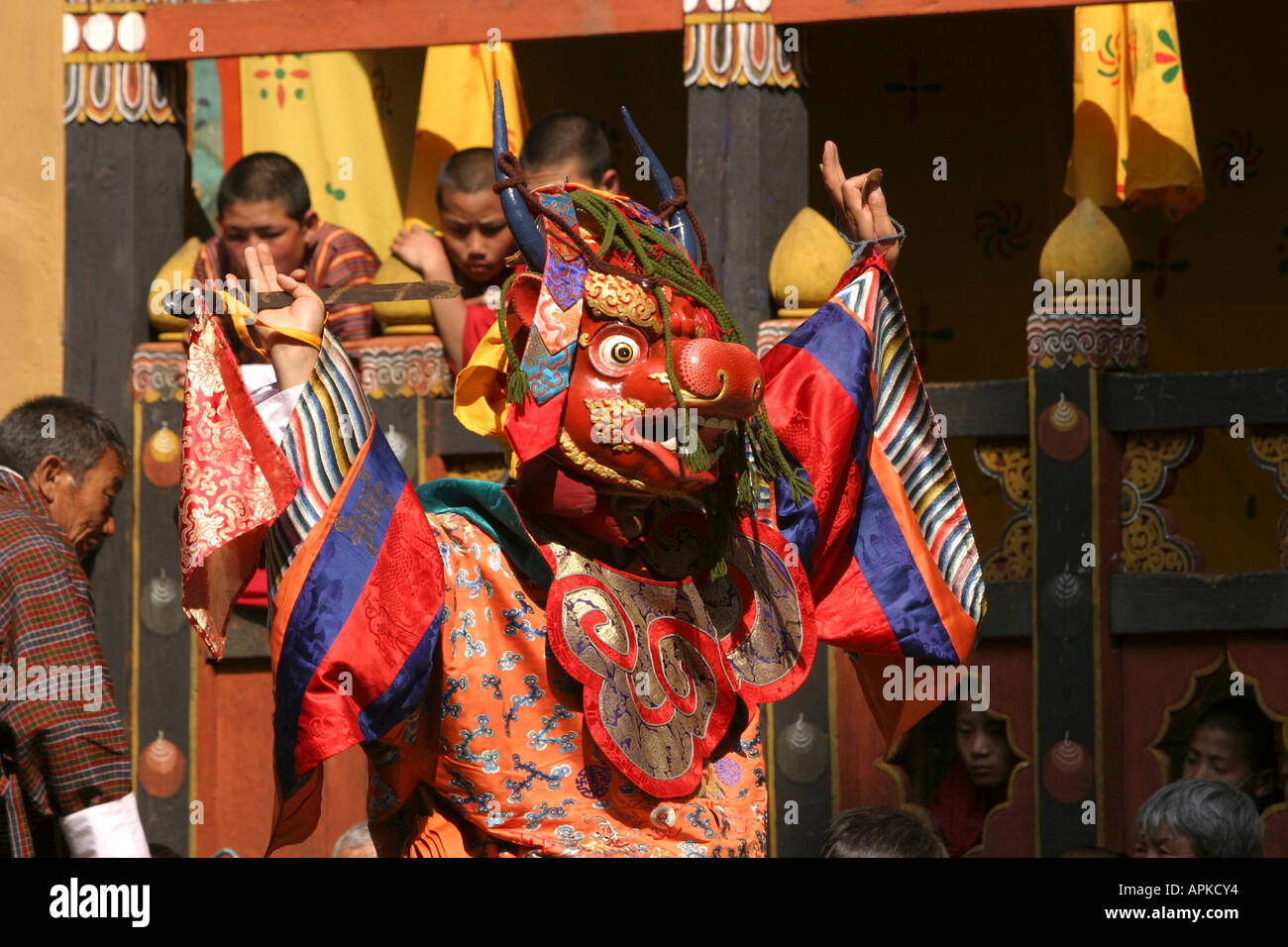 Bhutan Paro Festival Tsechu Dance of the Lord of Death his Consort ...