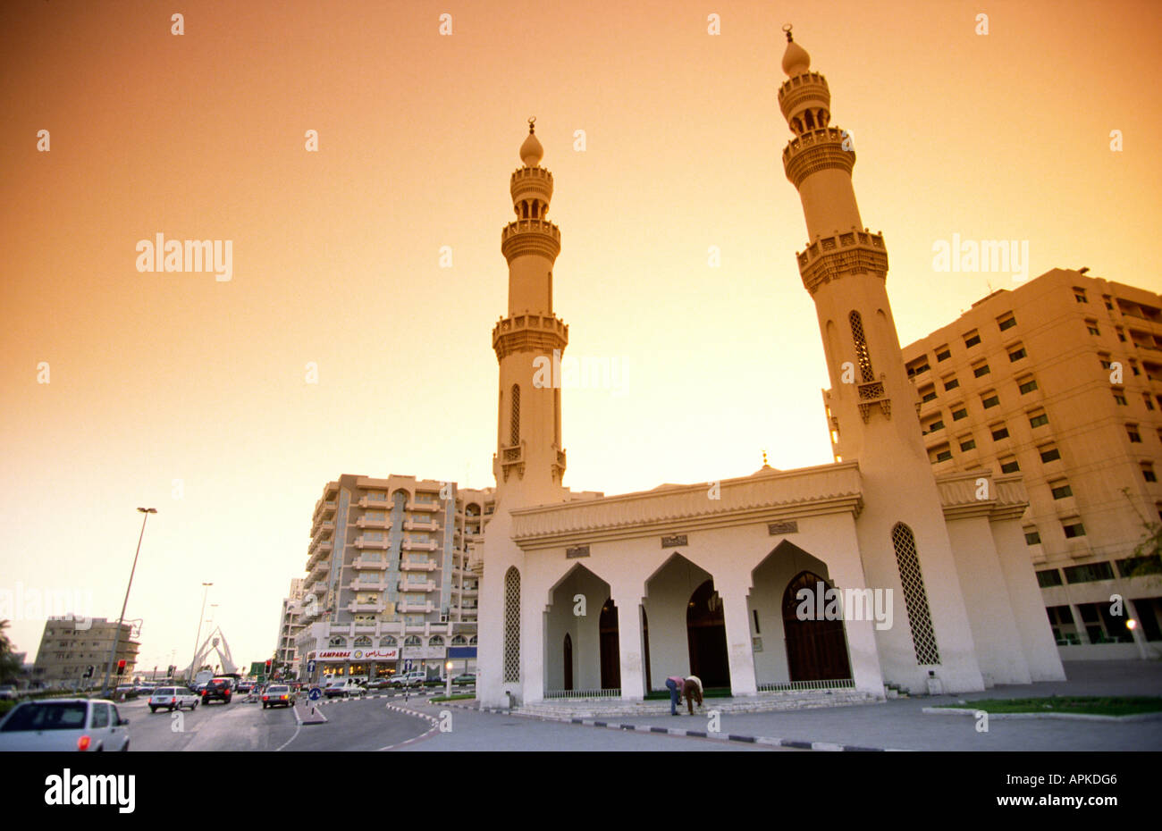 United Arab Emirates Dubai religion mosque on Abu Bakr Street Stock ...