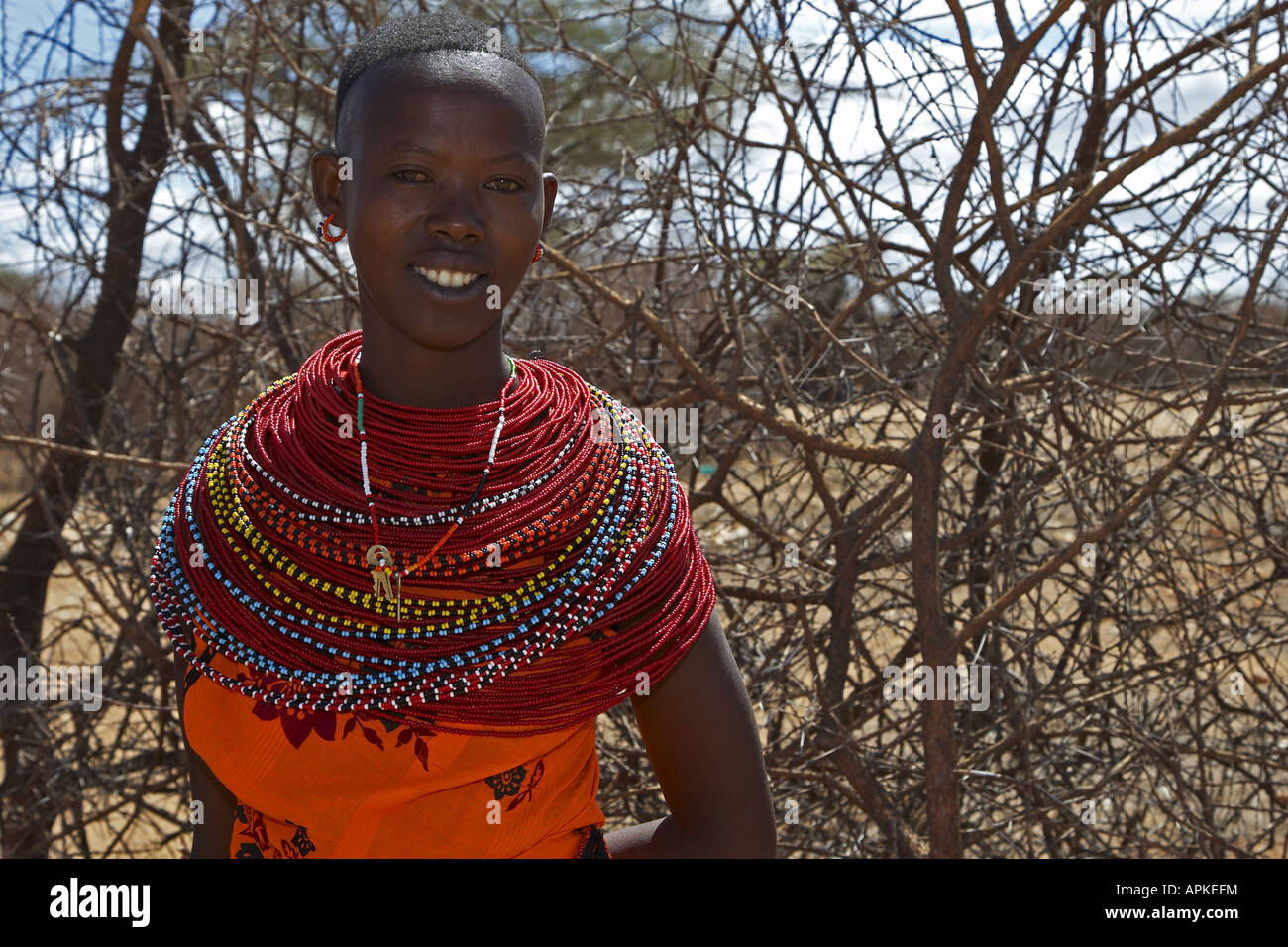Samburu Woman In Traditional Clothing Kenya Samburu Gebiet Isiolo
