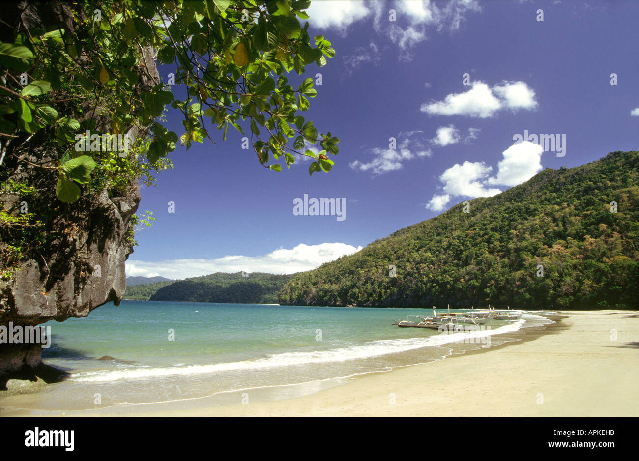 Philippines Palawan Sabang beach at Underground River Stock Photo - Alamy