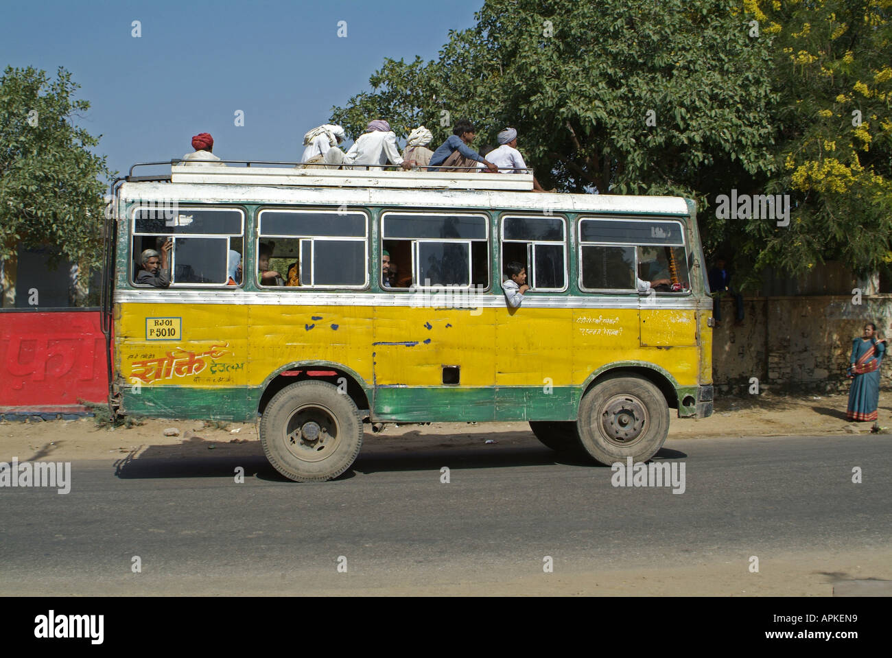A crowded bus in Rajasthan, India Stock Photo - Alamy
