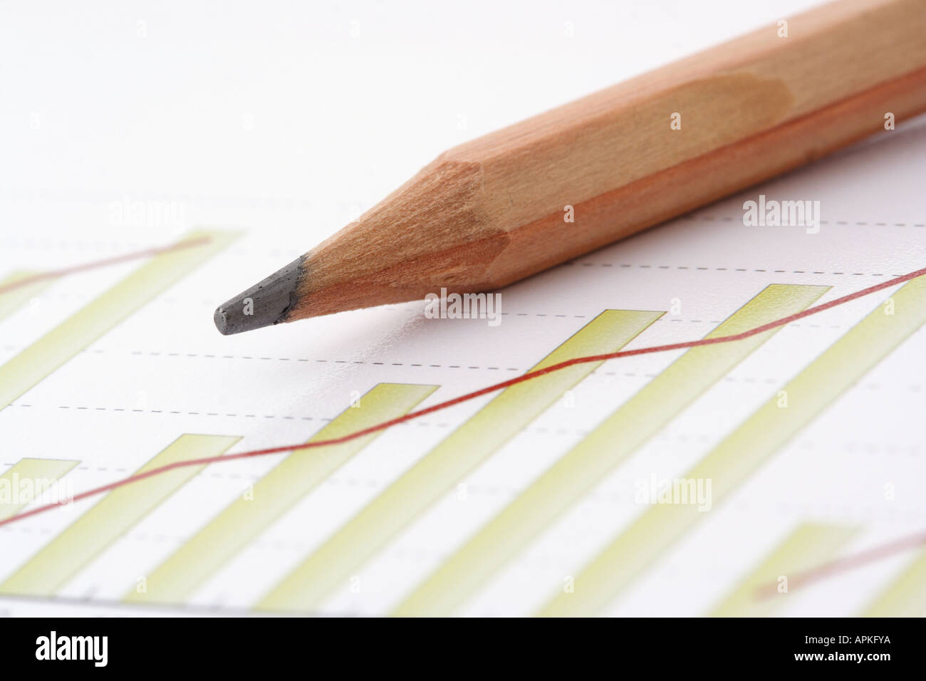 Peneil on Chart Stock Photo - Alamy