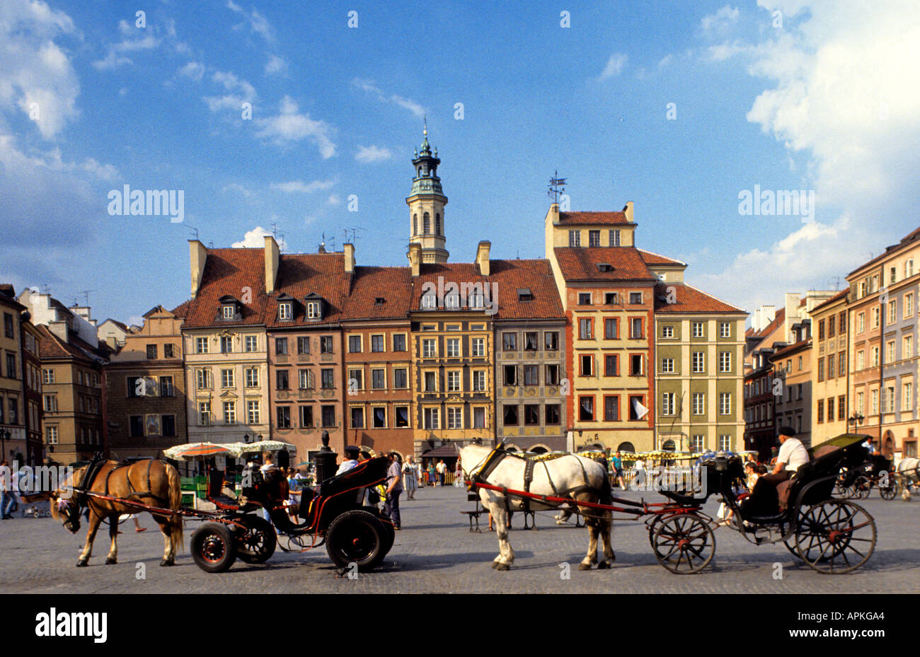 Warsaws old town market place polish hi-res stock photography and ...