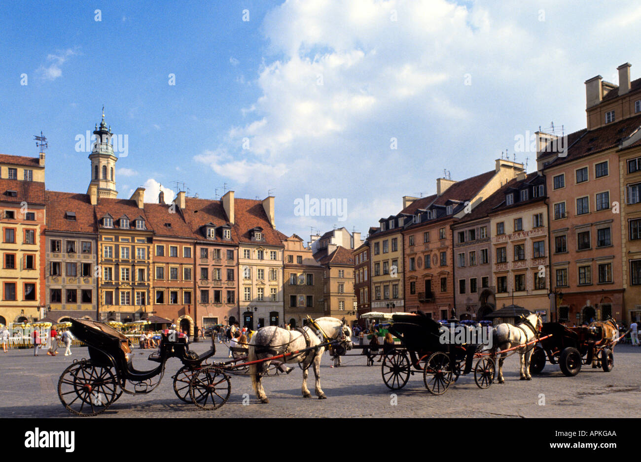 Warsaws old town market place polish hi-res stock photography and ...