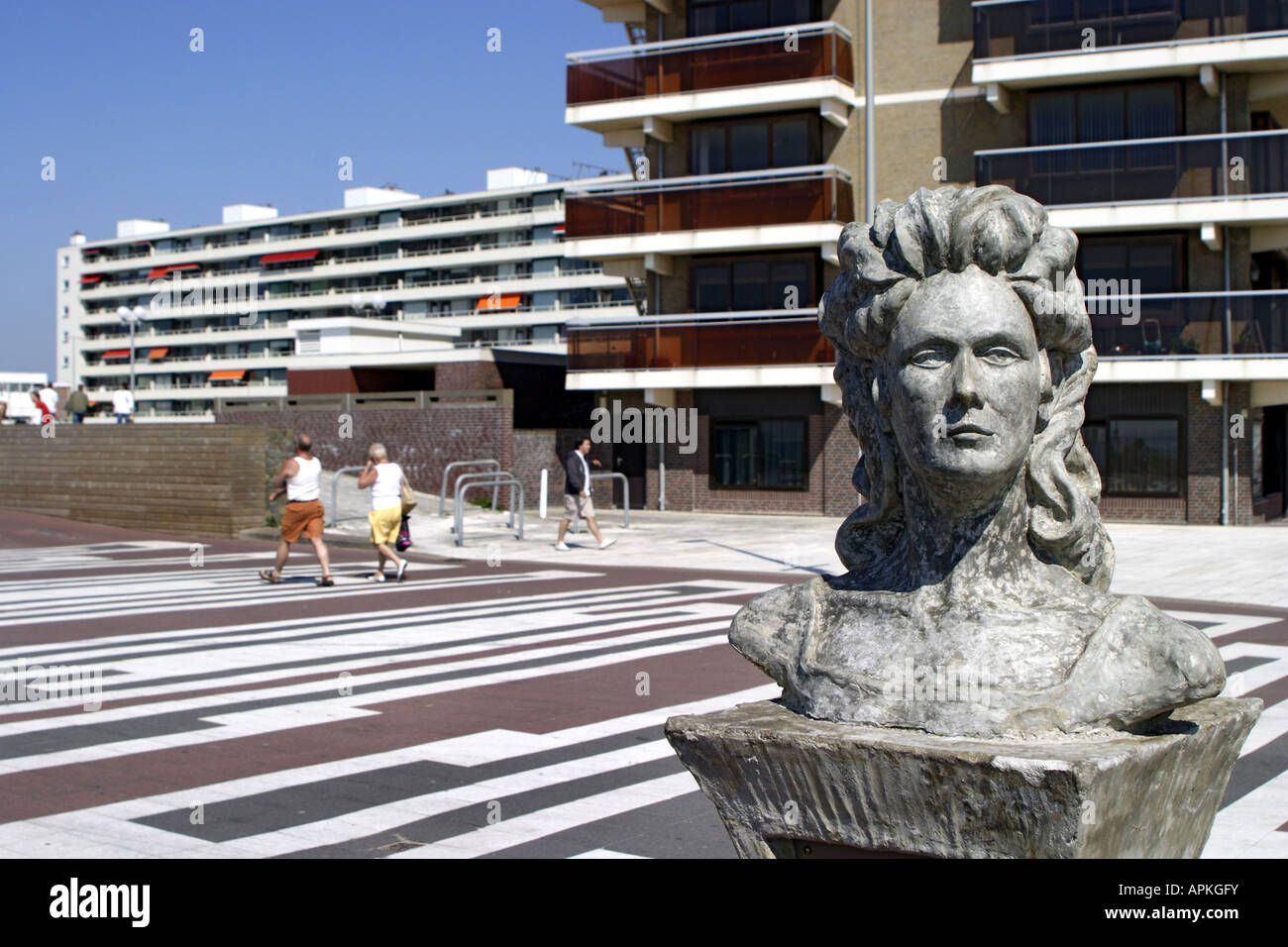 bust of the emperor Maria Theresia, called Sissi, at the beach ...