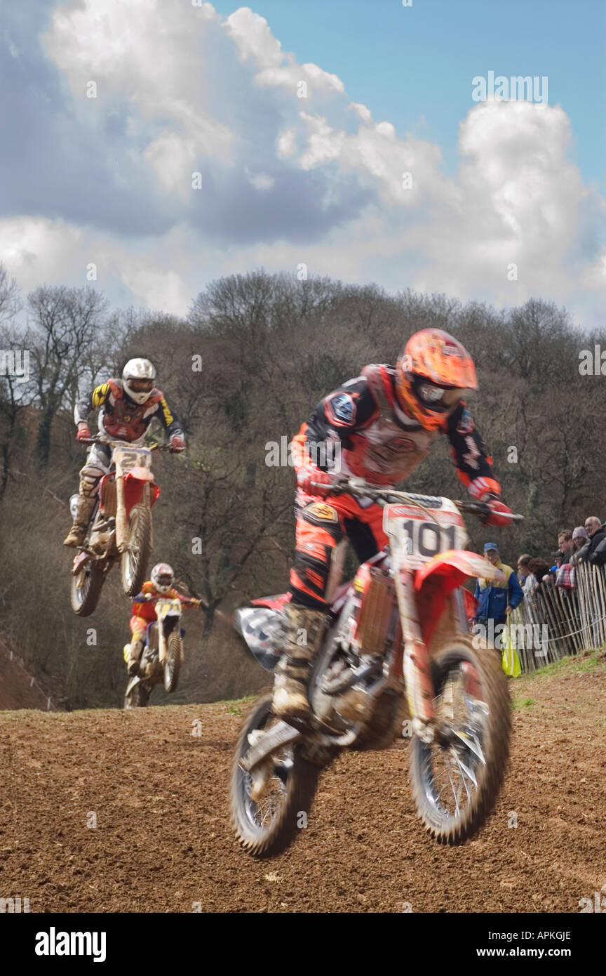 Over the top, Motocross action Stock Photo - Alamy