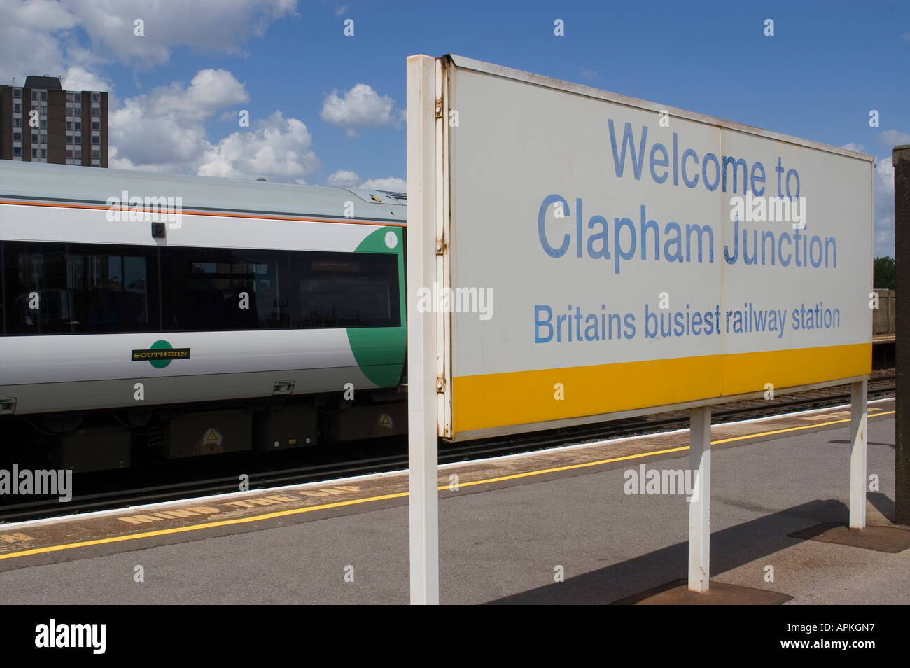 Clapham junction railway station sign hi-res stock photography and ...