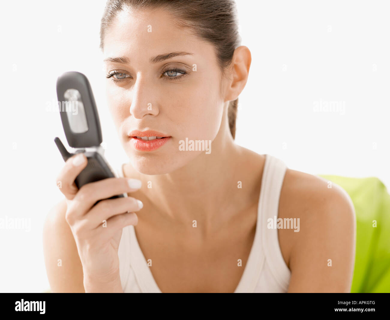 Young woman text messaging Stock Photo - Alamy