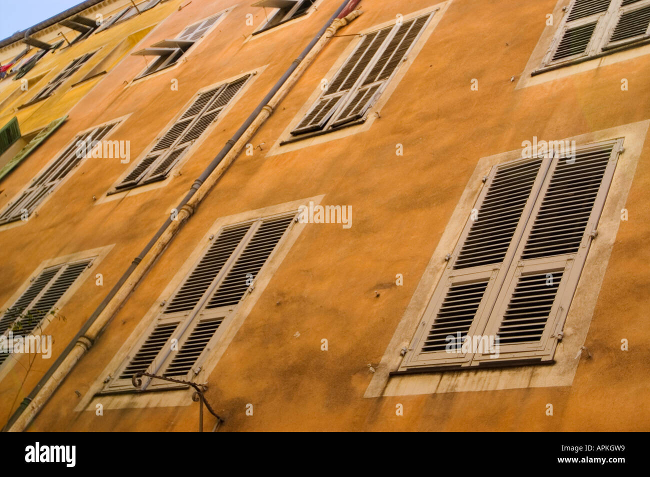 Shuttered windows in old town area, NICE, France Stock Photo - Alamy