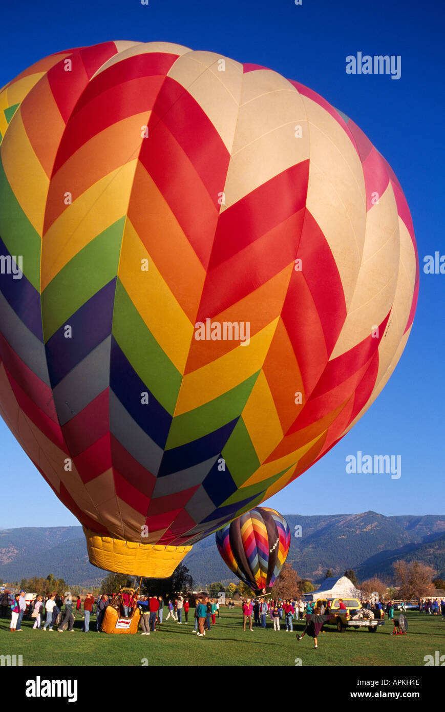 Hot Air Balloons at Balloon Festival near Armstrong, North Thompson ...