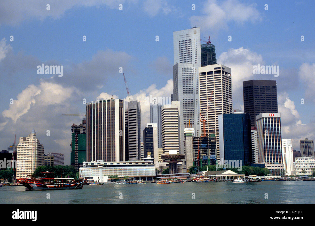 Raffles Place Singapore financial commercial town Stock Photo - Alamy