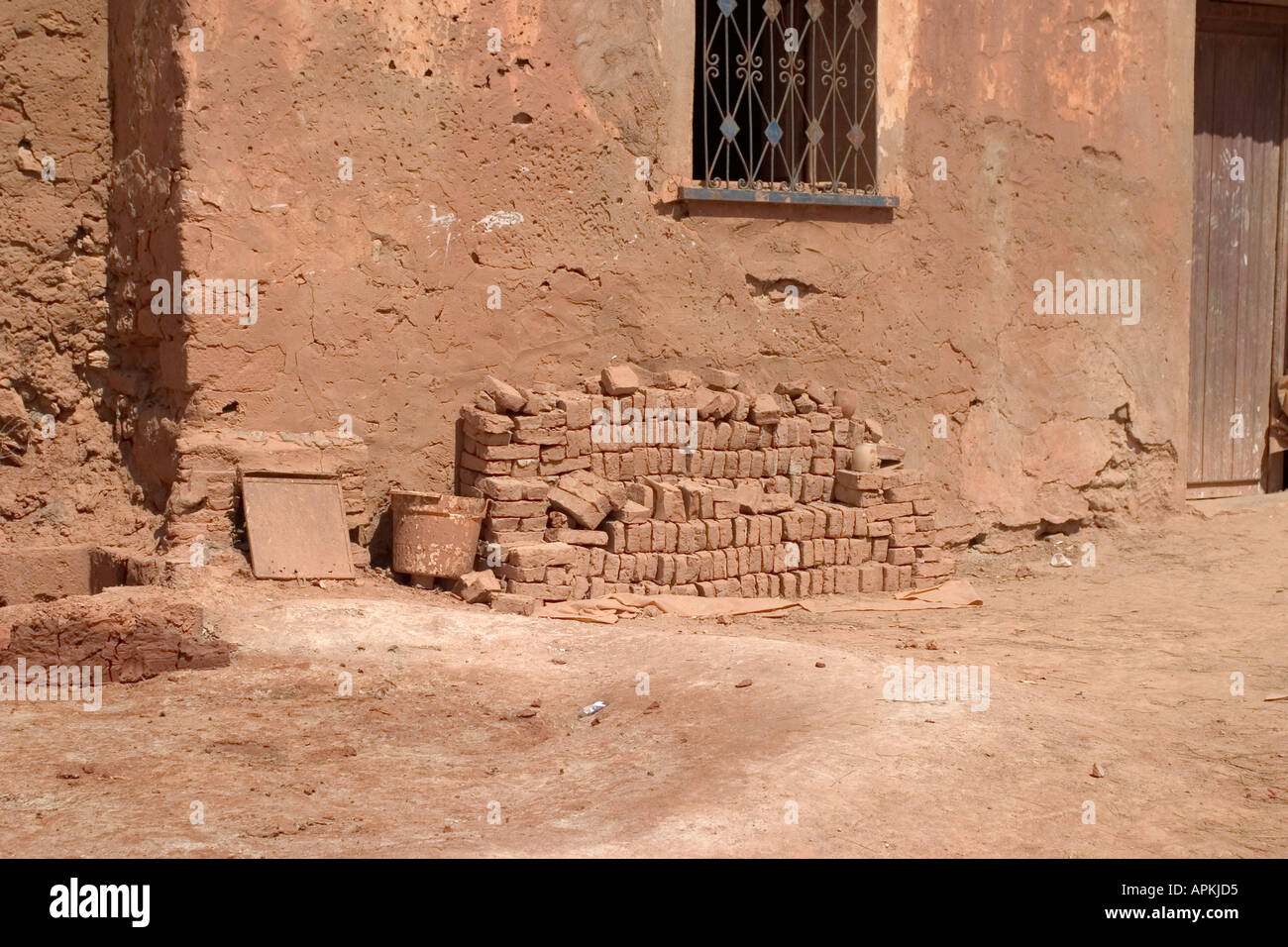 Mud bricks drying in sun Stock Photo - Alamy