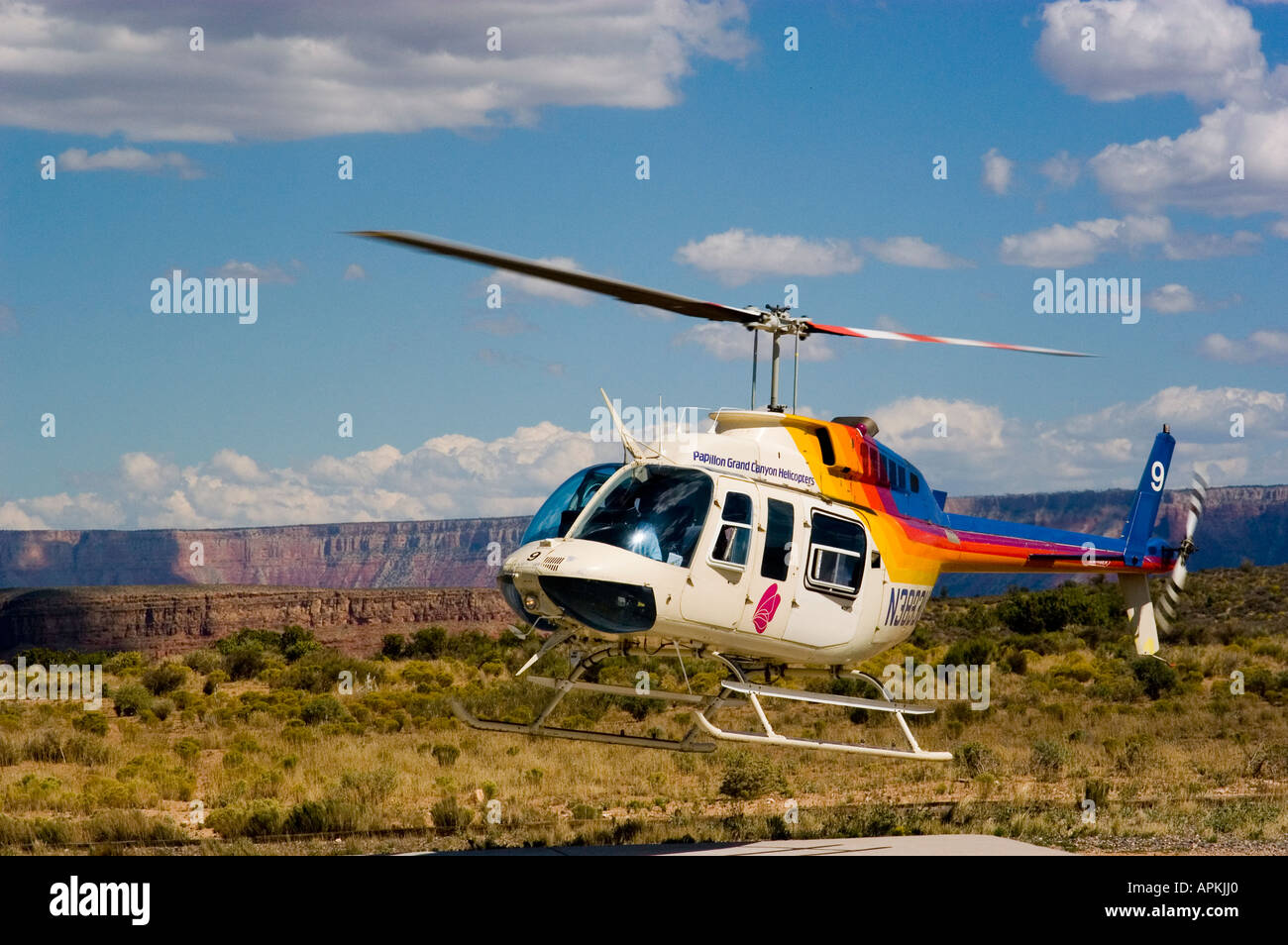 Scenic Helicopter ride over Grand Canyon Arizona AZ Stock Photo - Alamy