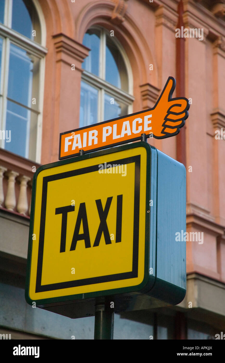 Fair Place taxi stand in central Prague Czech Republic Stock Photo - Alamy
