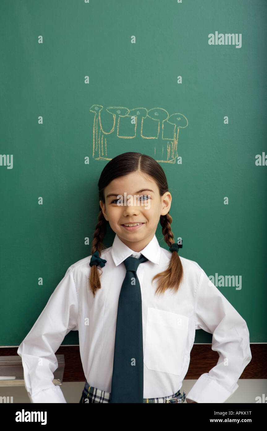 Little girl at school classroom Stock Photo - Alamy