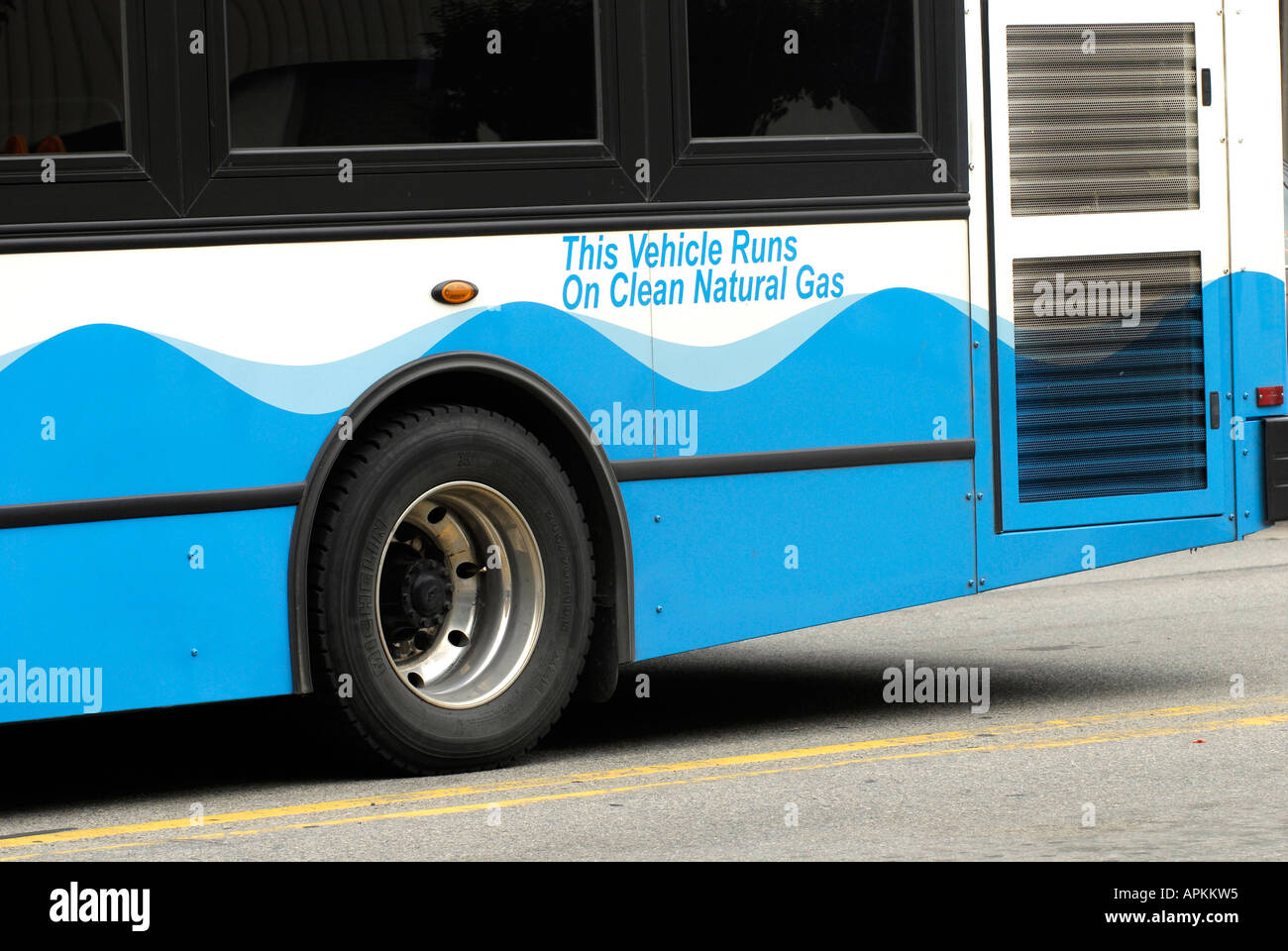 Public transportation bus runs on natural gas Stock Photo - Alamy