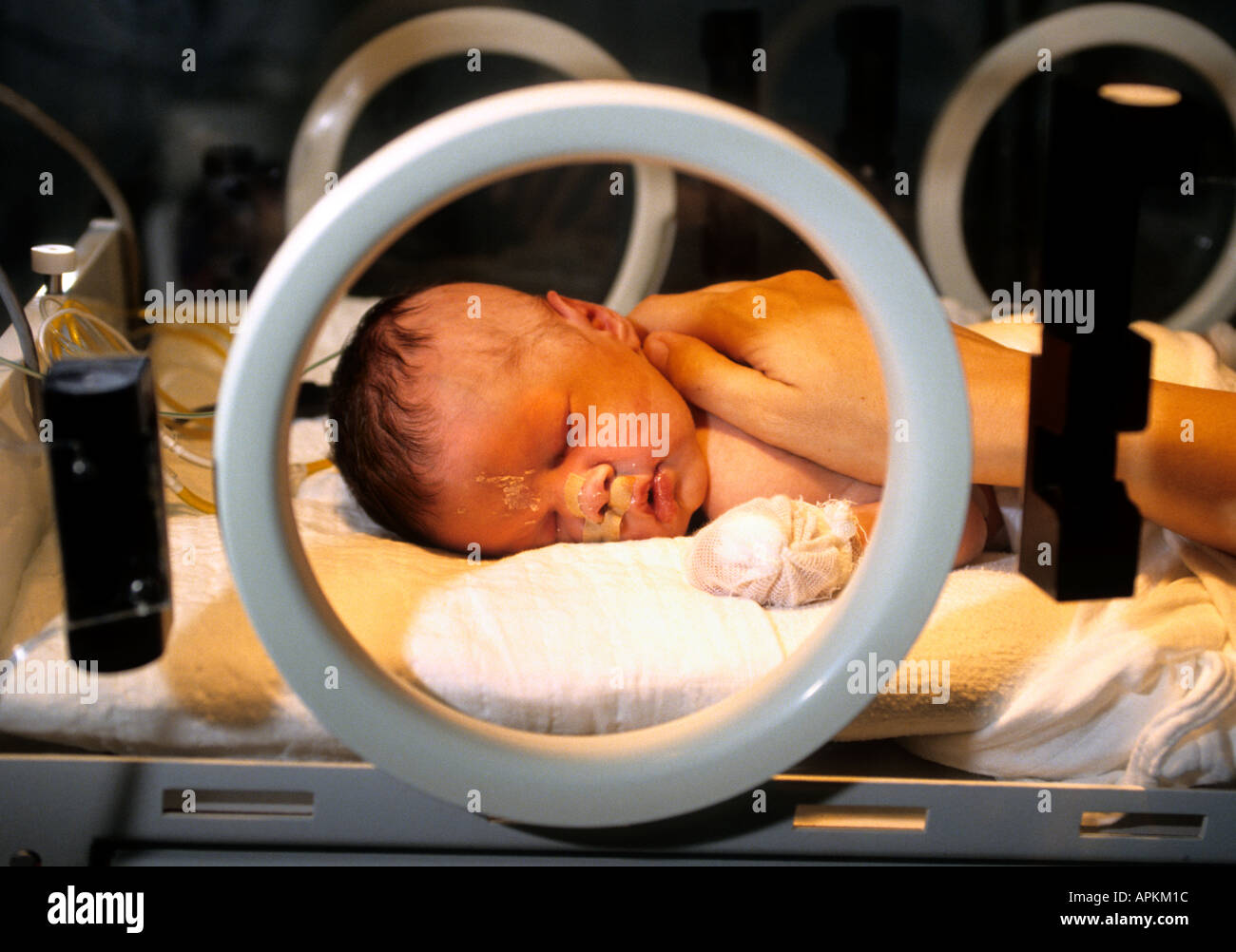 incubator premature baby hospital intensive care Stock Photo - Alamy