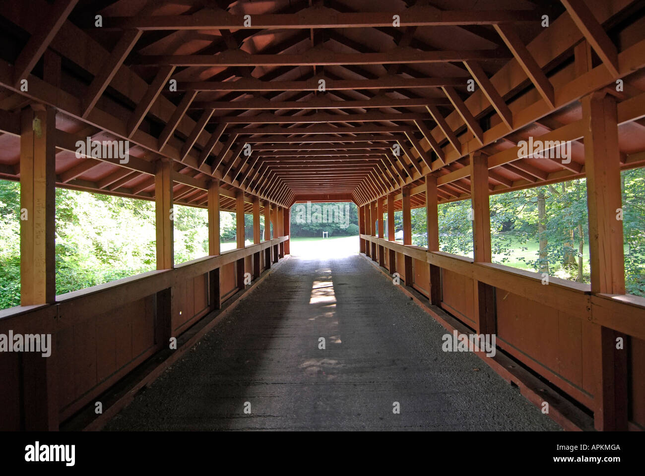 The Ross Bridge a covered wooden bridge located in Tawawa Park in ...