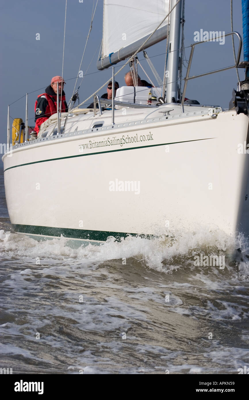 Front boat cutting waves hi-res stock photography and images - Alamy