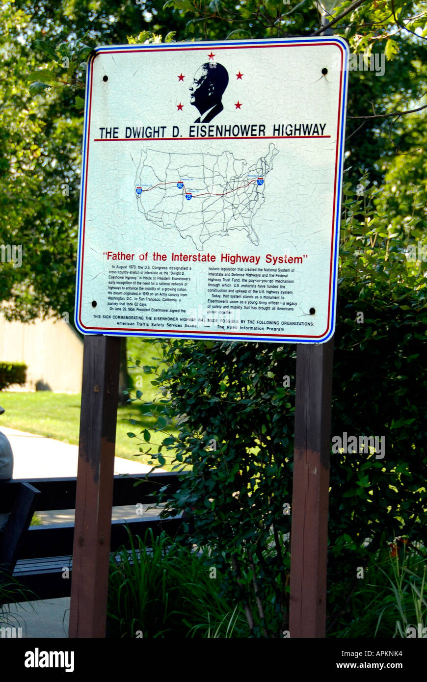 Dwight Eisenhower interstate highway system sign Stock Photo - Alamy