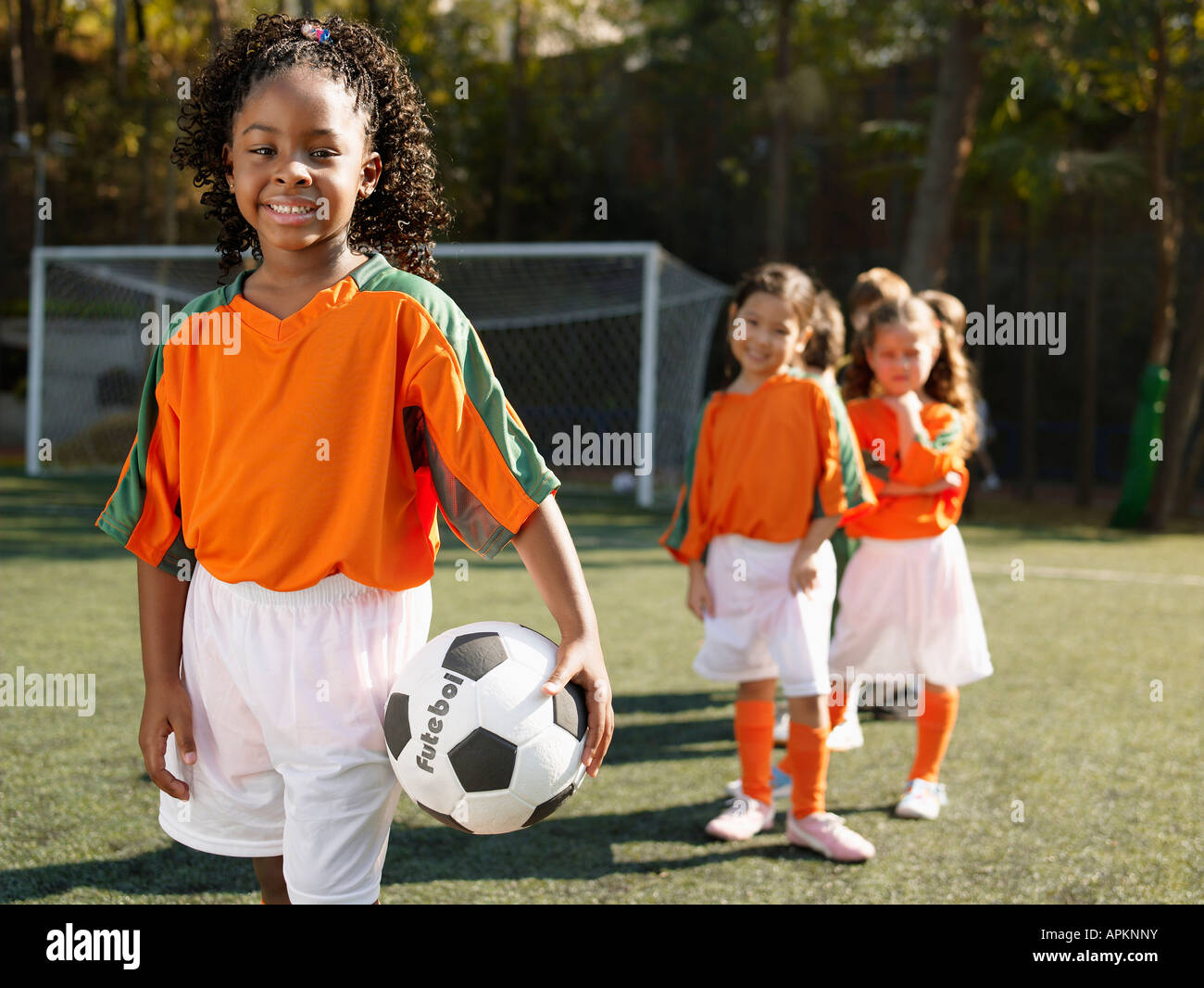 Girls soccer team portrait hi-res stock photography and images - Alamy