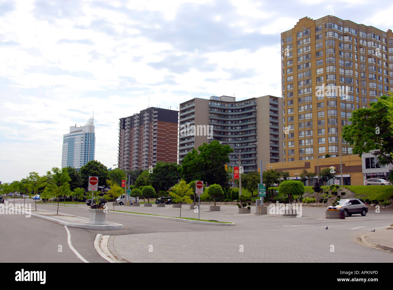 Downtown Windsor Ontario Canada border of the Detroit River and Detroit ...