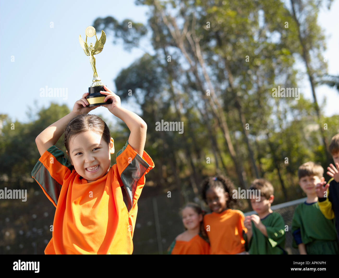 Girls team trophies hi-res stock photography and images - Alamy